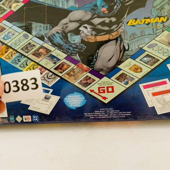 Hasbro | Games | Vintage Monopoly Batman Collectors Edition Board Game ...
